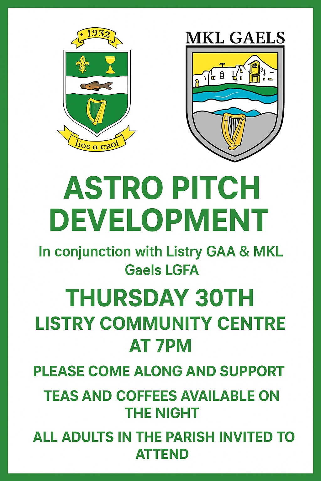 Astro Pitch Development - Listry GAA